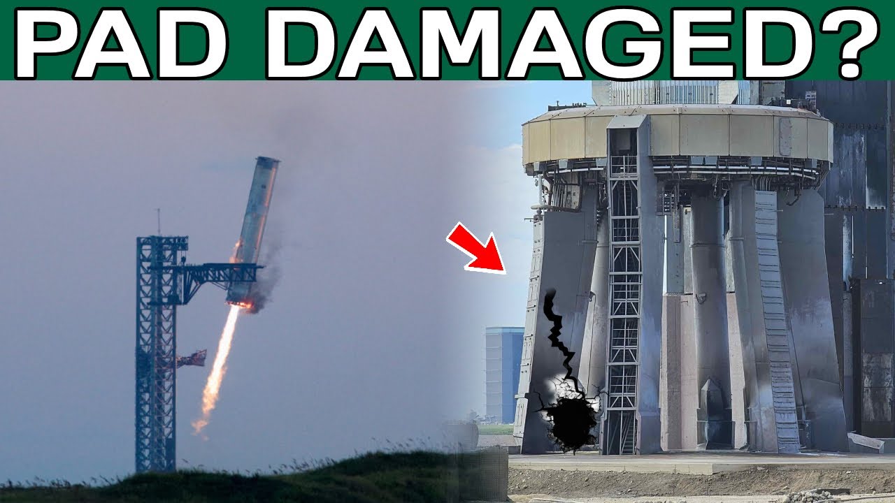 Starship Launch Pad Aftermath Revealed.... Tower Damaged? - YouTube