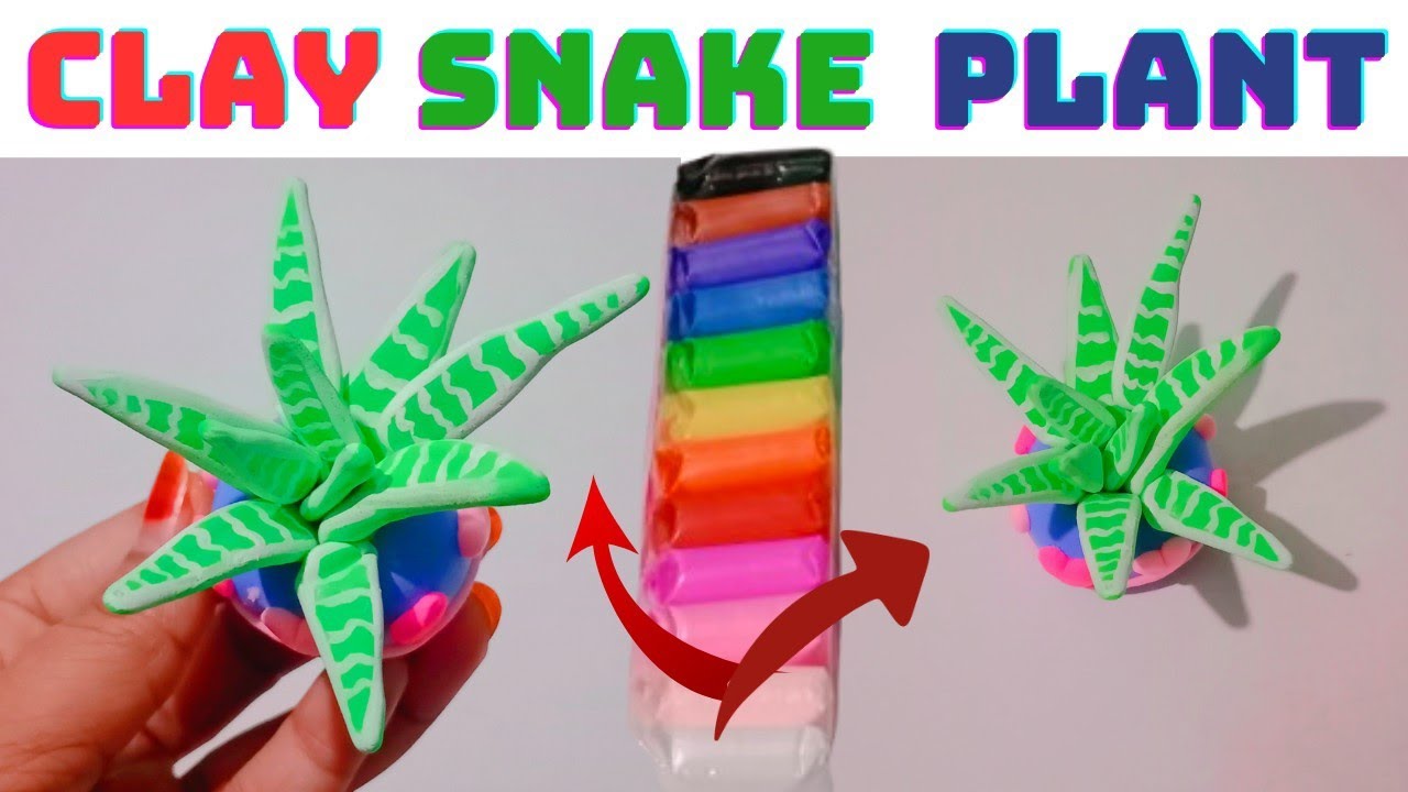 How to make Snake Plant 🌵 with Foam Clay | Simple Clay Craft Ideas ...