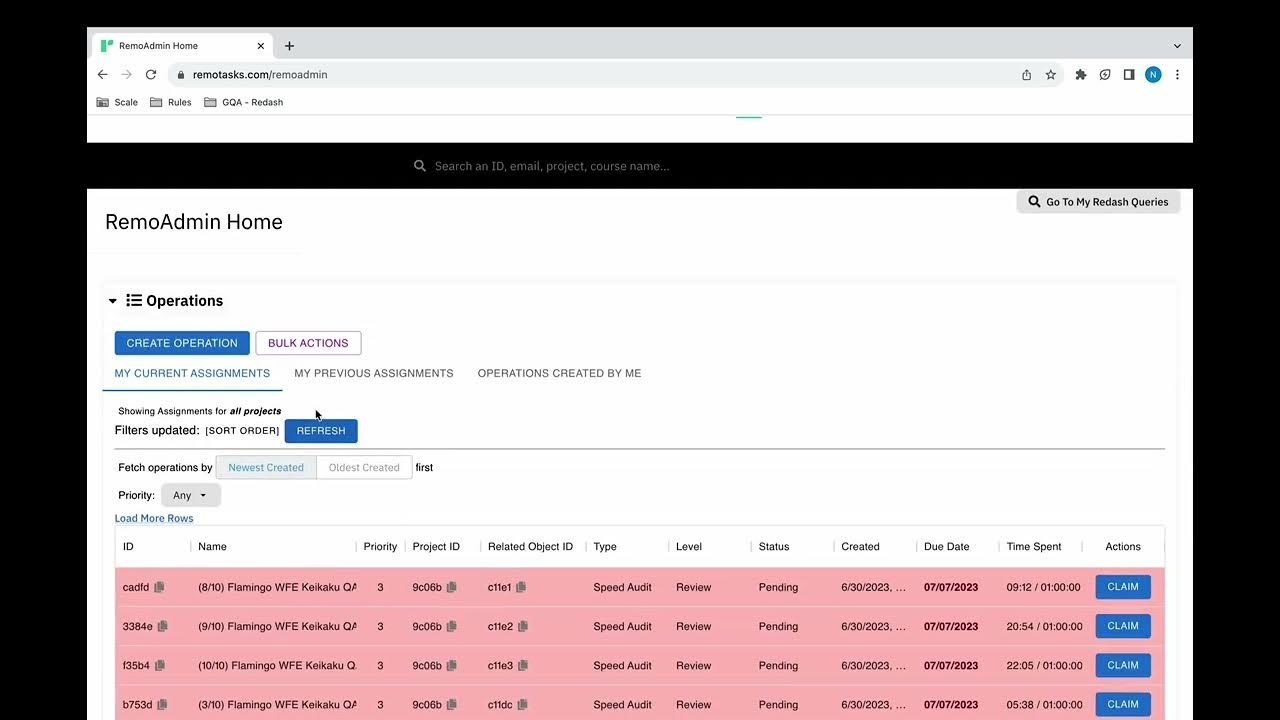Remotask: Checking for Access to Audit Tool + Project (LLM_Tasker_Screening) - YouTube