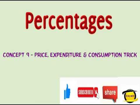 Percentages Concept - 9, Price - Expenditure - Consumption Relation ...