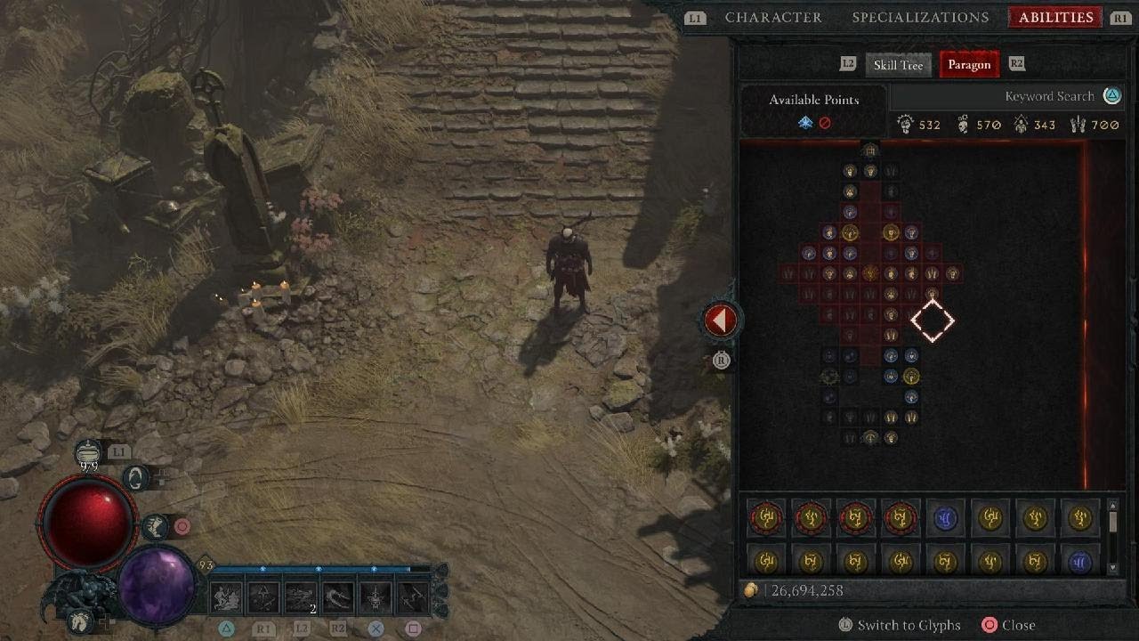 Diablo IV Twisted Shadow Rogue Paragon Board Progress - YouTube