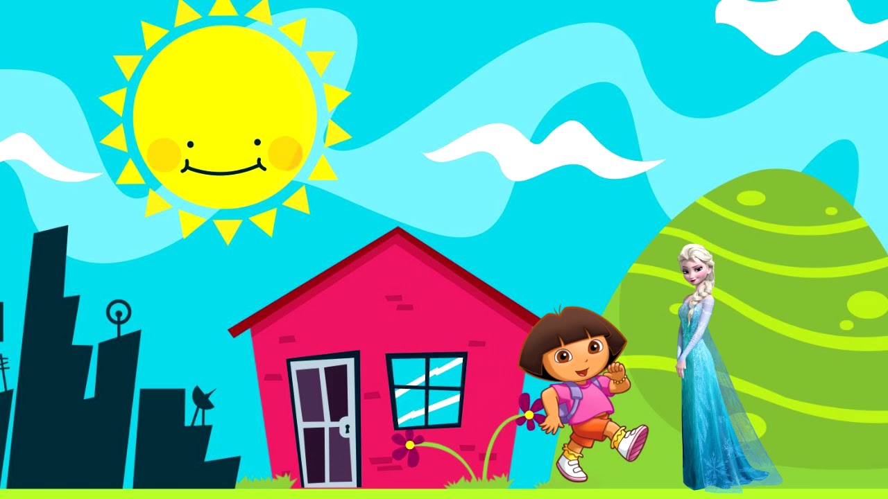 FROZEN 2 - Elsa de Frozen Conoce a Dora La Exploradora- Video Educativo ...