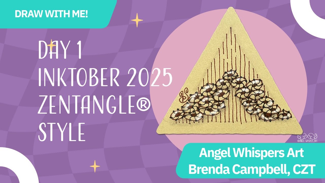 Inktober 2025 Day 1: Mustache & Festune – Using the Zentangle® Method ...