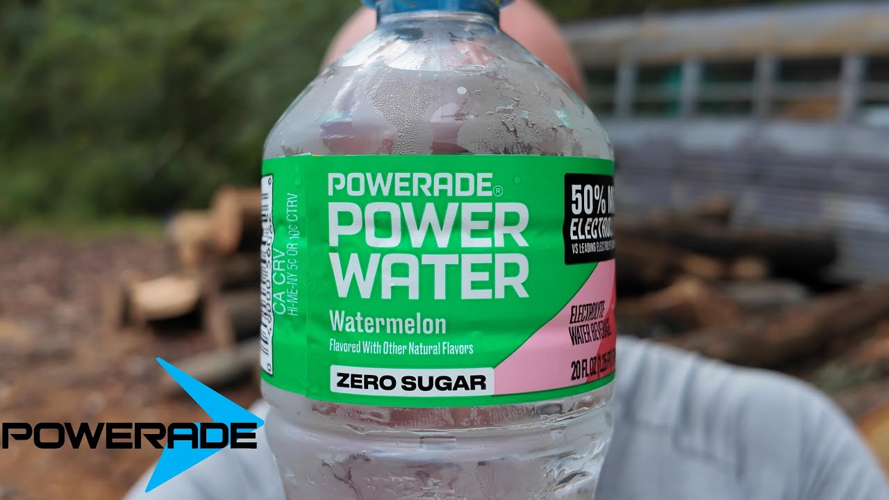 Powerade Power Water Watermelon Zero Sugar Review - YouTube