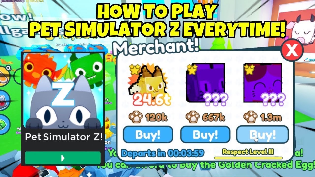 Pet simulator z (link) hardcore mode - YouTube