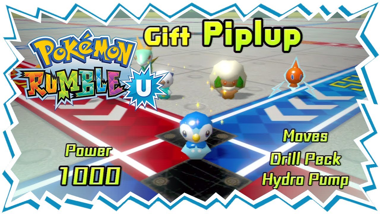 Pokemon Rumble U Passwords - Gift Piplup: 1000 Power | Drill Peck ...