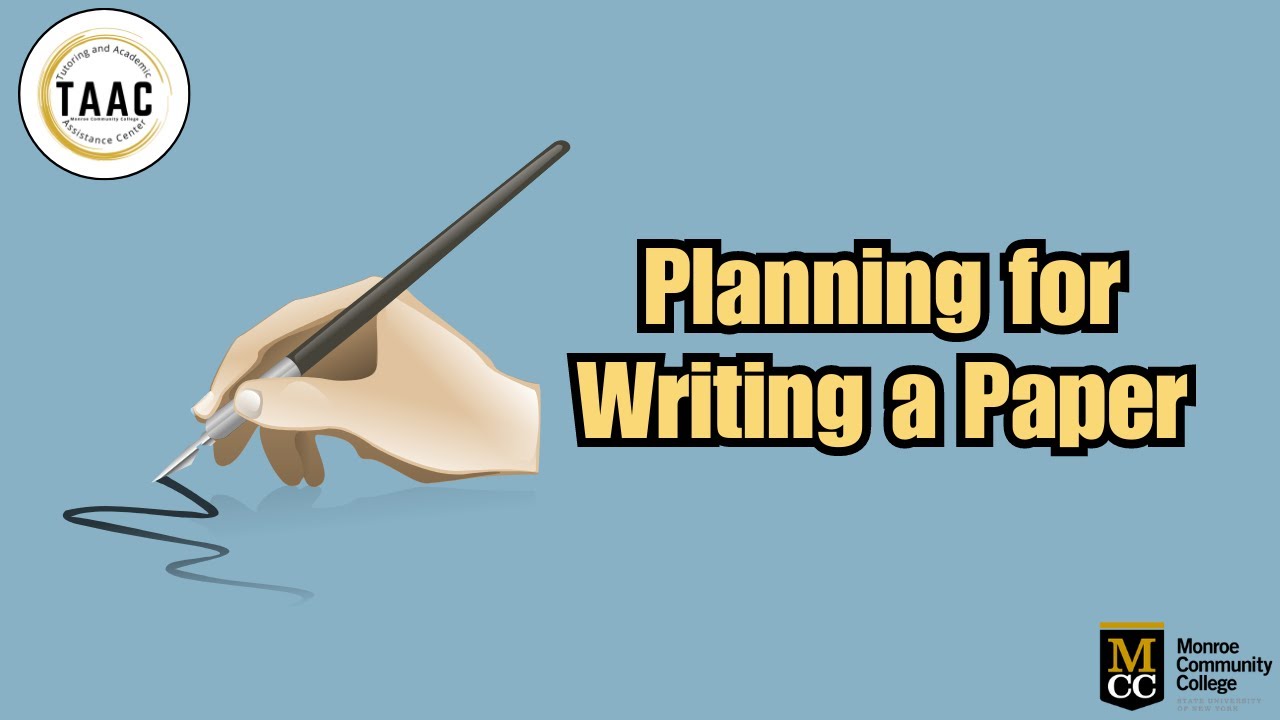 Planning for Writing a Paper - YouTube