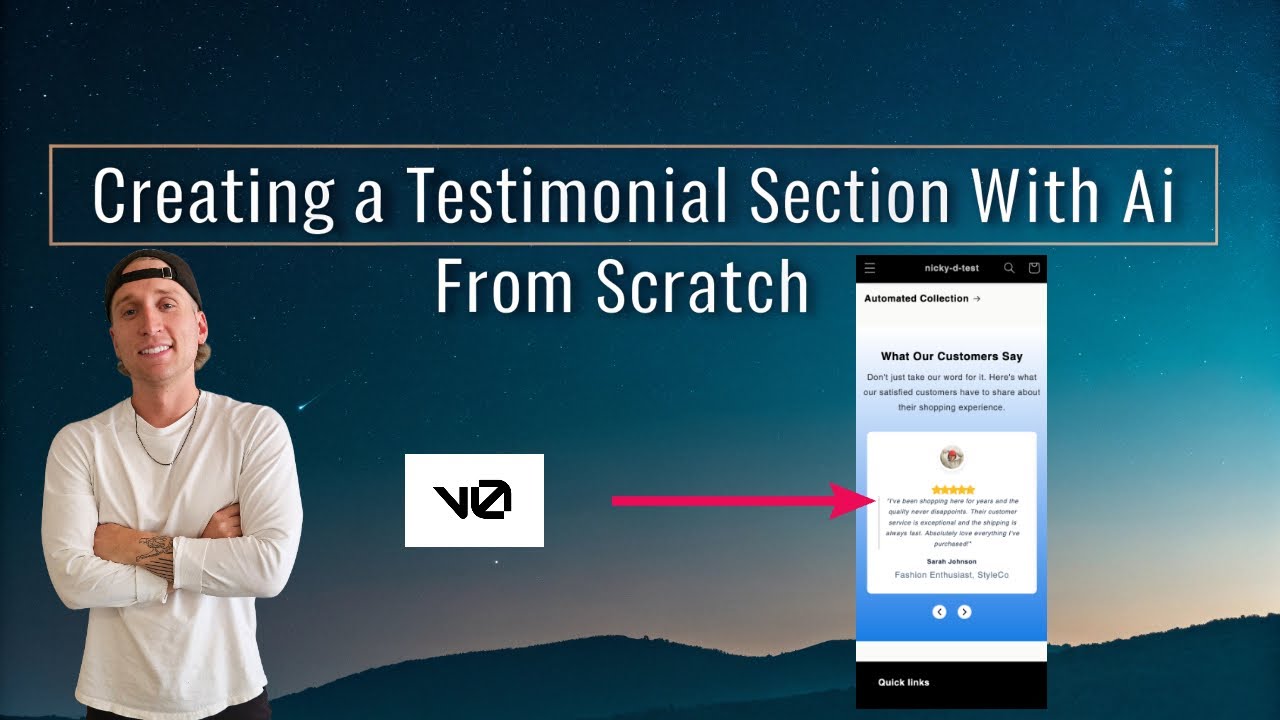 Using AI to Code a Shopify Testimonial Section (from scratch) - YouTube