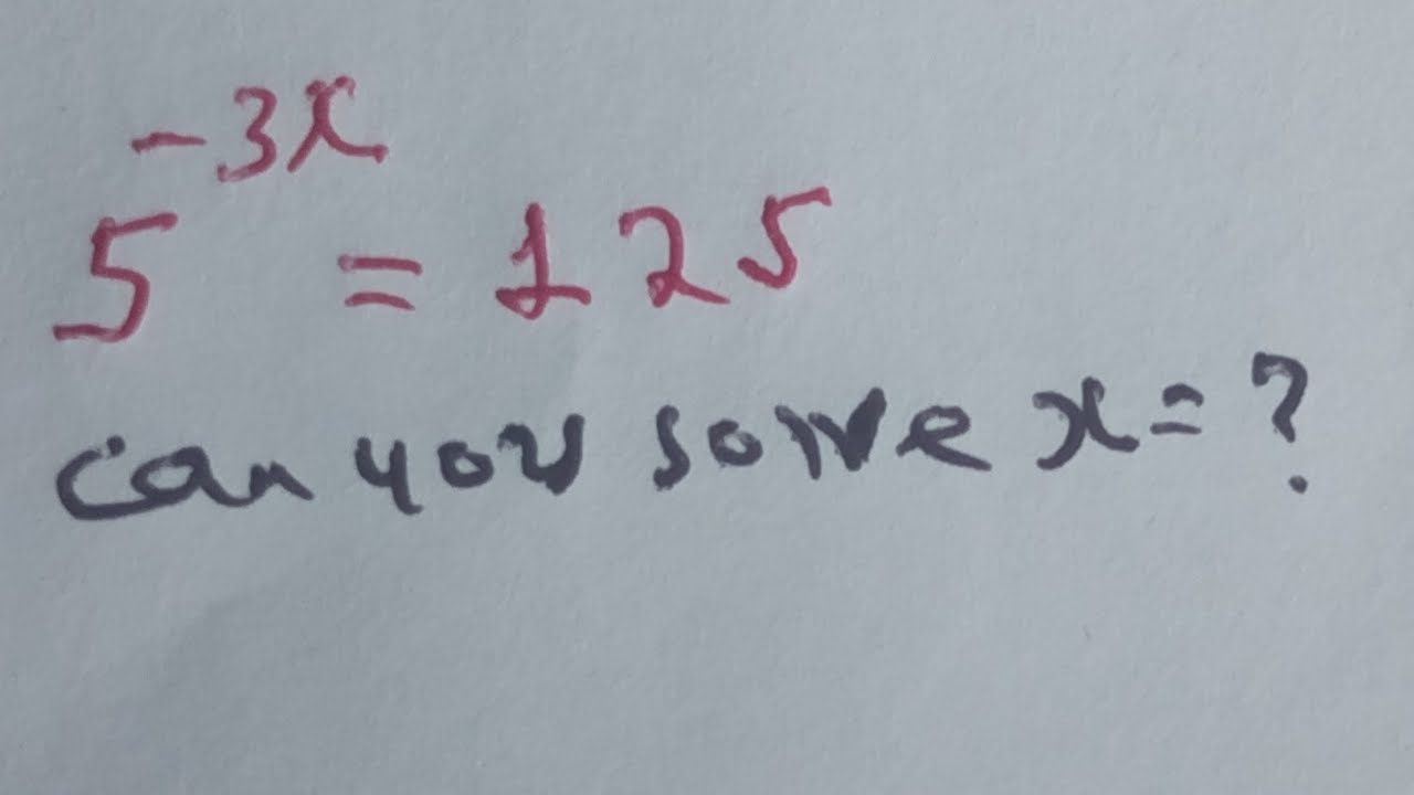 can you solve/Math Algebra - YouTube