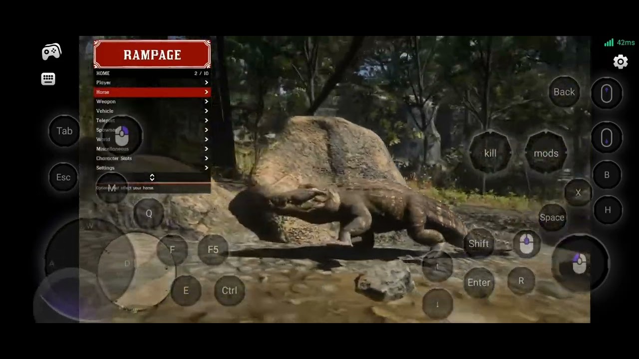 Test RDR2 mod Rampage trainer di Chikii android - YouTube