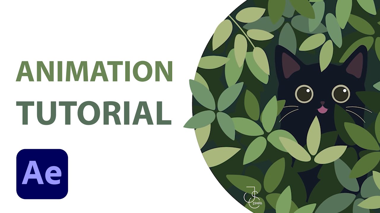 How to Animate Cat and Leaves in Adobe After Effects | Tutorial Video ...