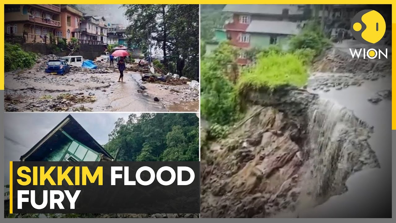 Sikkim rain: Flash floods trigger landslides in Northern Sikkim | WION ...
