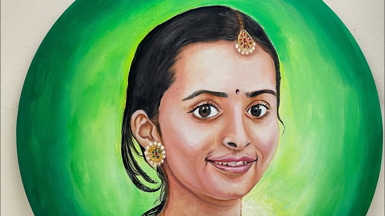 Portrait on 12 inch MDF board - YouTube