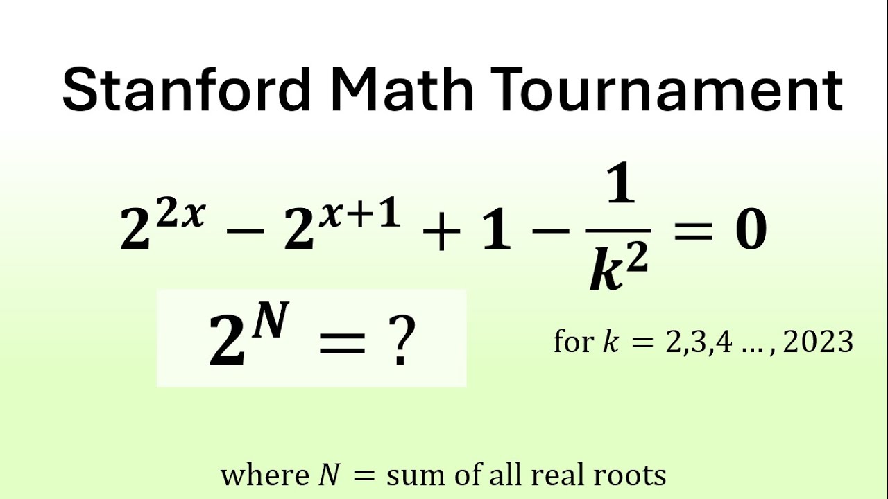 A Mind- blowing Exponential Challenge | Stanford Math Tournament 2023 ...