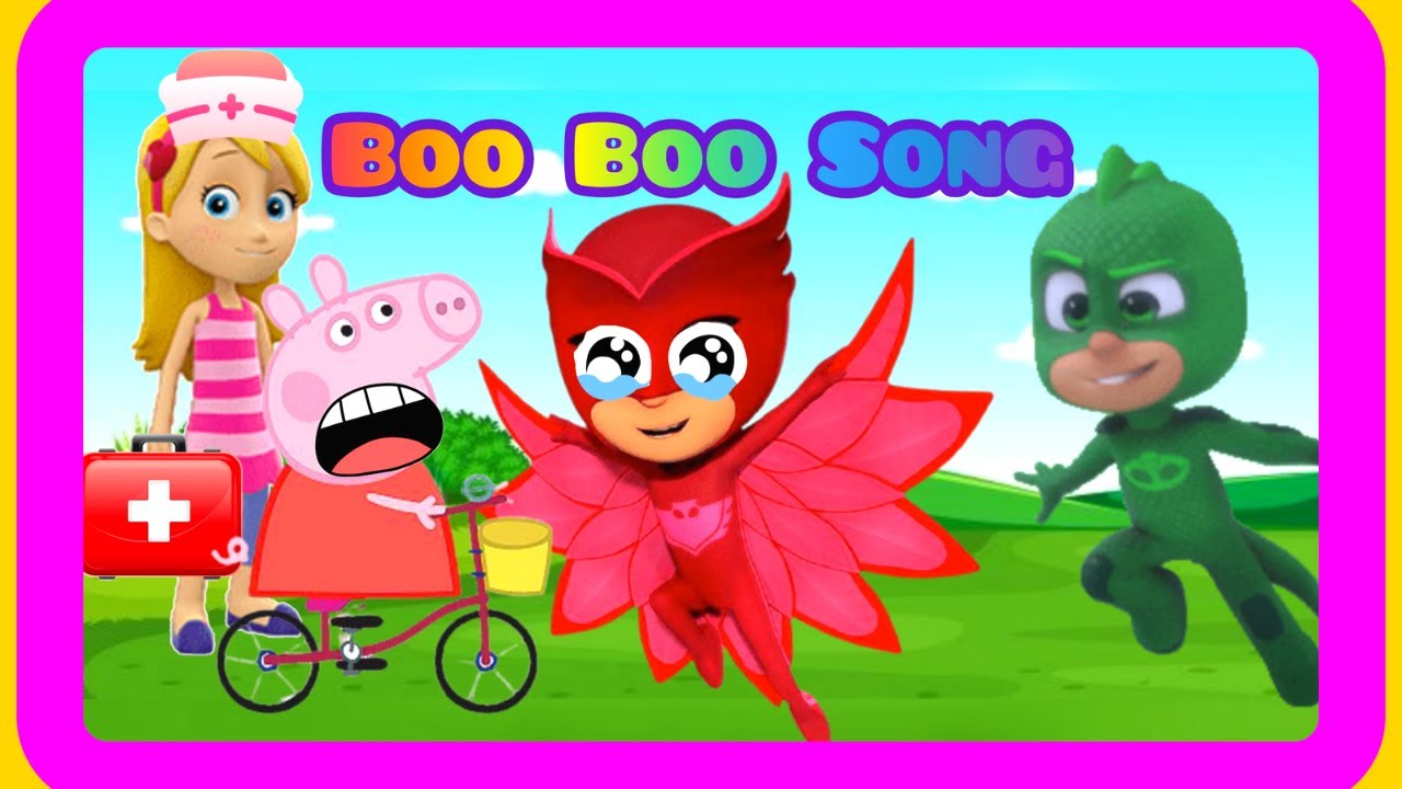 Pj Masks/ Miss Polly Had a Dolly Kids Song | The Boo Boo Song -Heróis ...