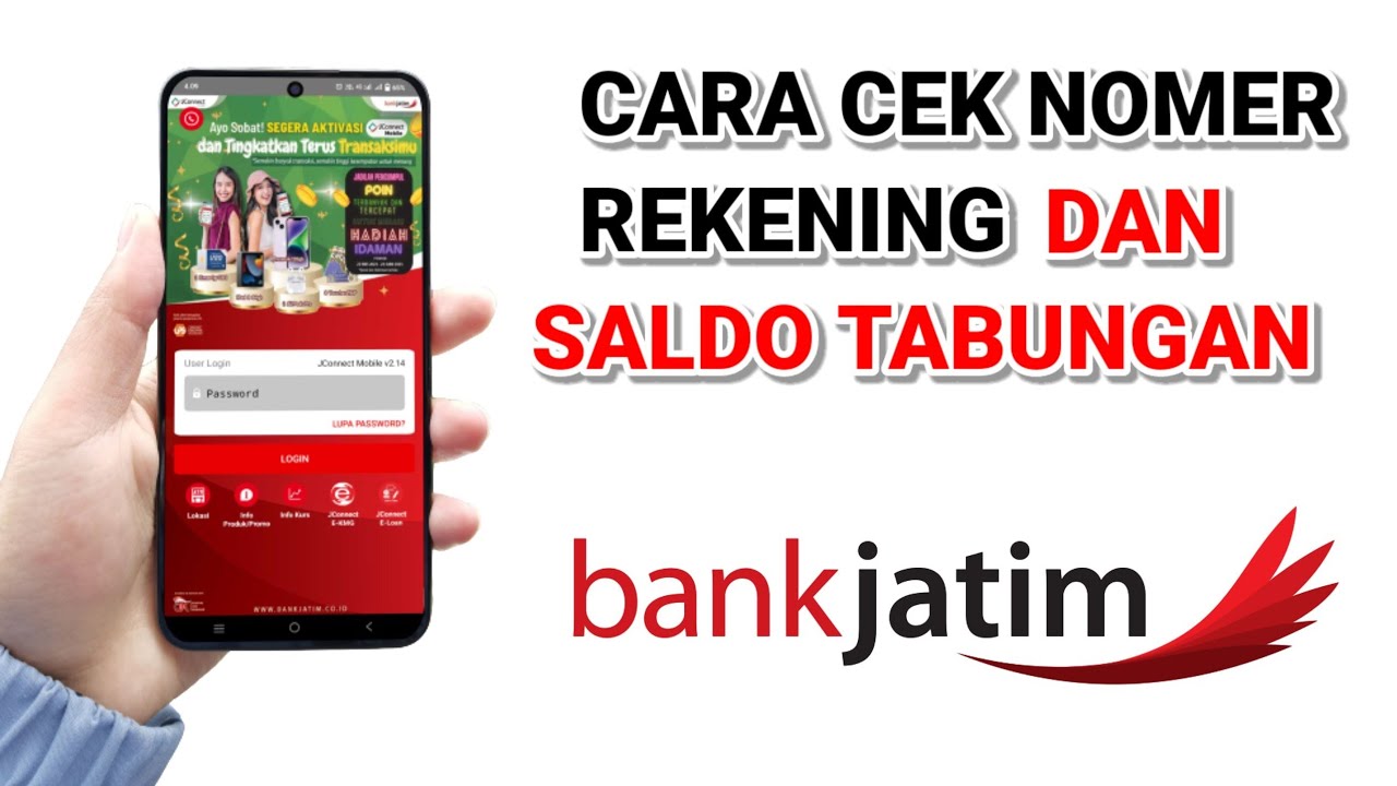 Cara Cek Nomer Rekening Dan Saldo Tabungan Bank Jatim Bagi Pemula - YouTube