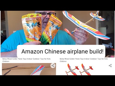 Chinese Rubber powered airplane build n fly Amazon 1.50! Join me for some FUN! I bought 15! Balsa