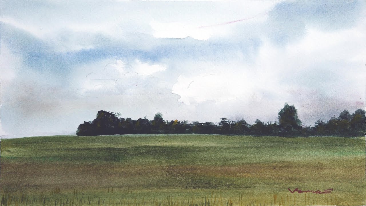 Meadow Watercolour Painting - Slow Life Art - By Vamos - YouTube