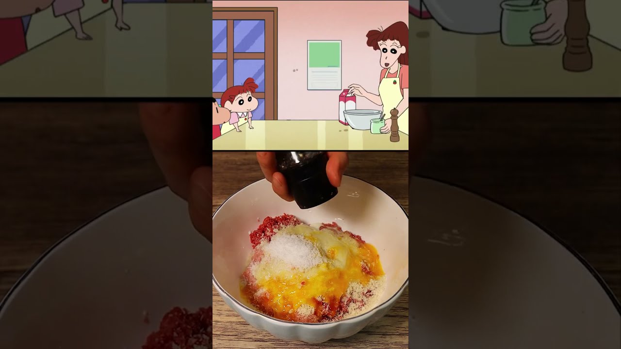 Shin chan anime cooking in real life - YouTube