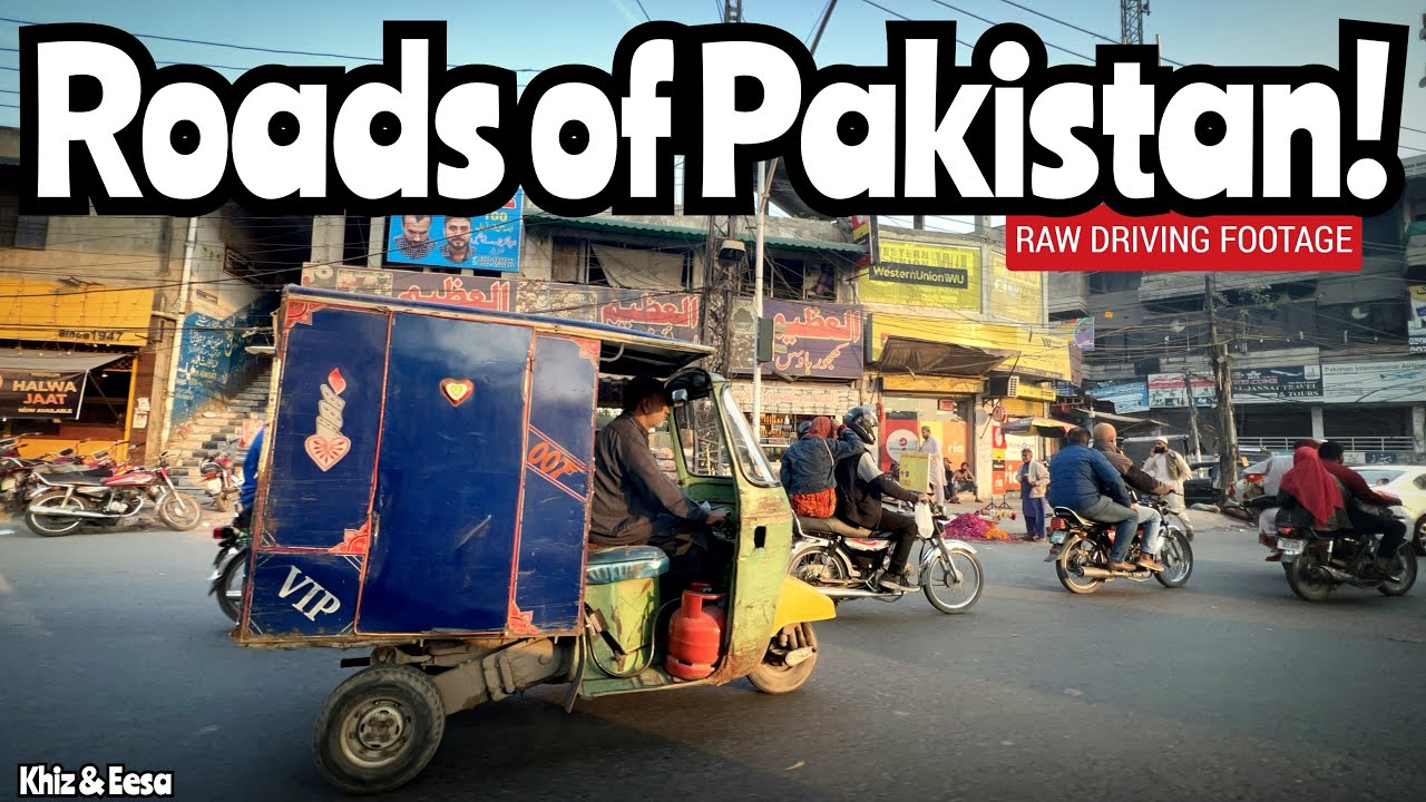 1 Hour of RAW DRIVING in LAHORE, PAKISTAN (POV from a Car, Rickshaw ...