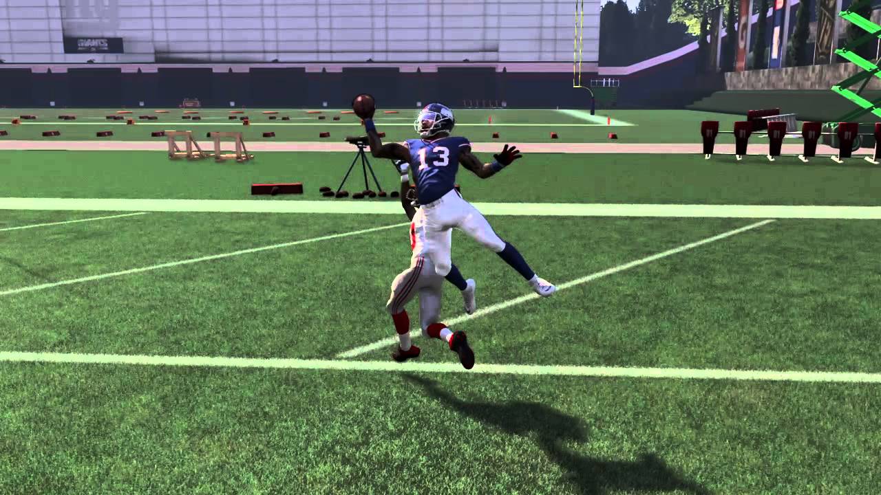 Madden 16 Odell Beckham Jr one hand interception!!! - YouTube