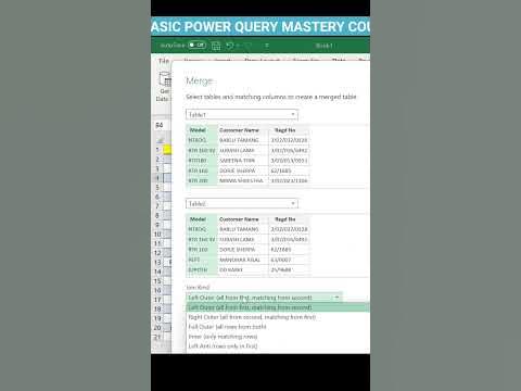 Match Two Sheets Data Using Power Query | Power Query Tips - YouTube
