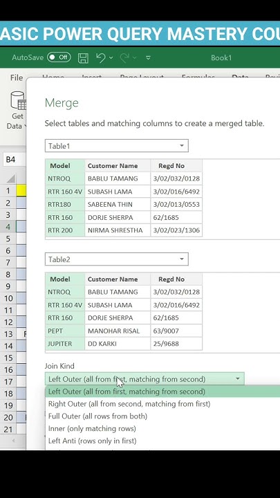 Match Two Sheets Data Using Power Query | Power Query Tips - YouTube