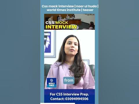 CASA 1000 ? |Css mock interview | noor ul huda world times institute teaser #css2024 #upscexam ...