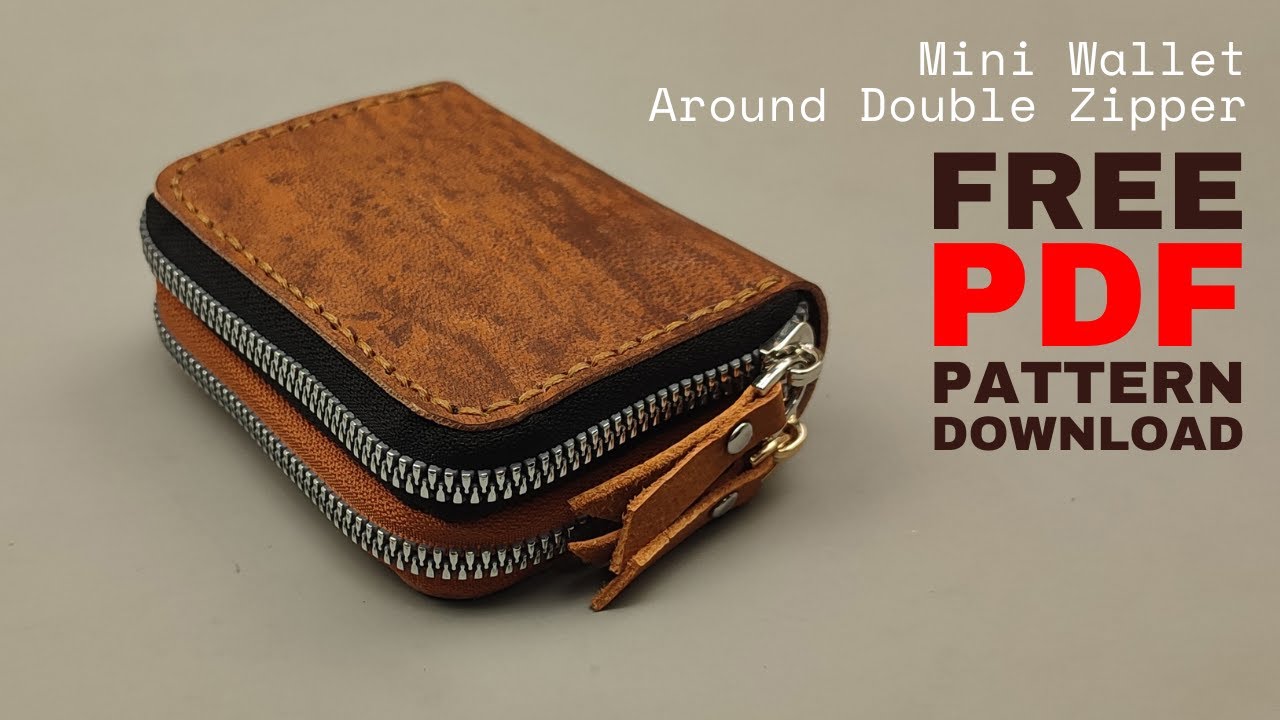Making a Mini Around Double Zipper Wallet and cardholder | free pdf ...