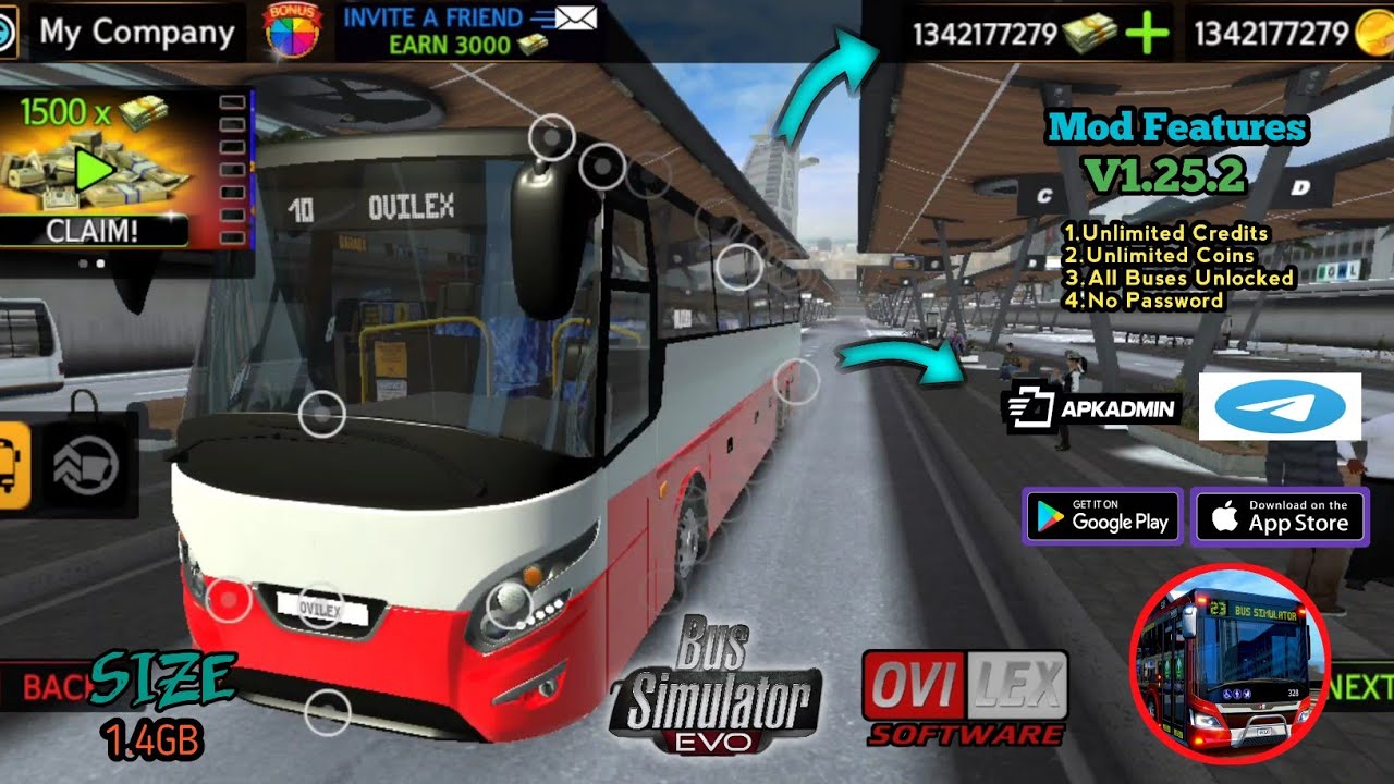 Update!Bus Simulator :EVO Mod Apk | Unlimited Credits,Coins & Unlocked ...