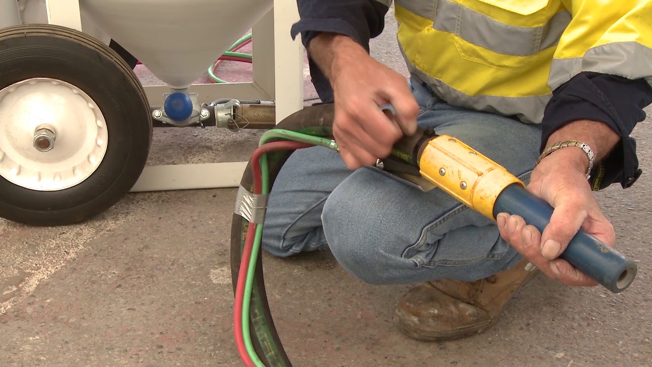 Using cable ties to secure deadman control line and handle - YouTube