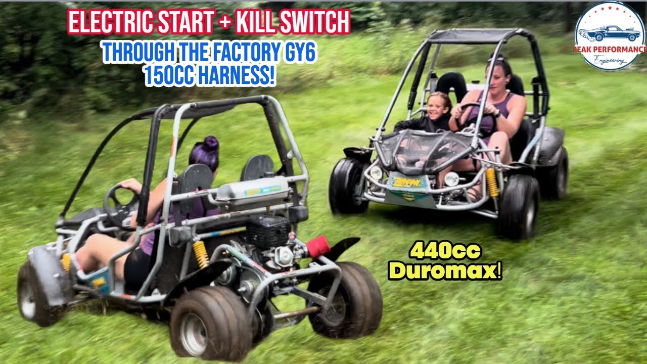 20hp 440cc Duromax swapped Gokart gets electric start + kill switch ...