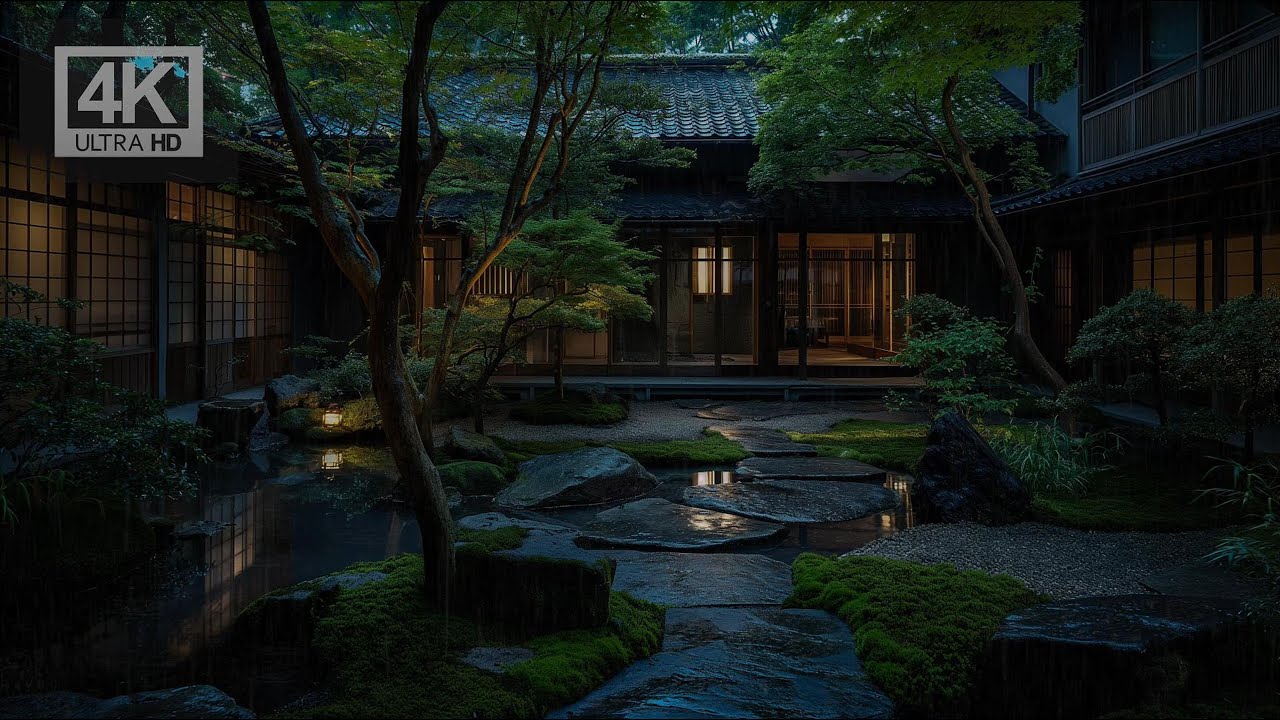 🌧️🏡🌳 Rain by a Quiet Japanese House | Soothing Rain Sounds for Stress ...