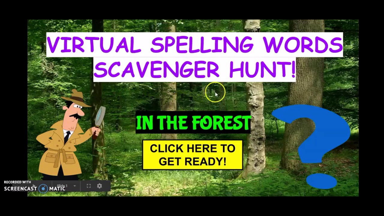 Using the Virtual Spelling Words Scavenger Hunt Explanation - YouTube