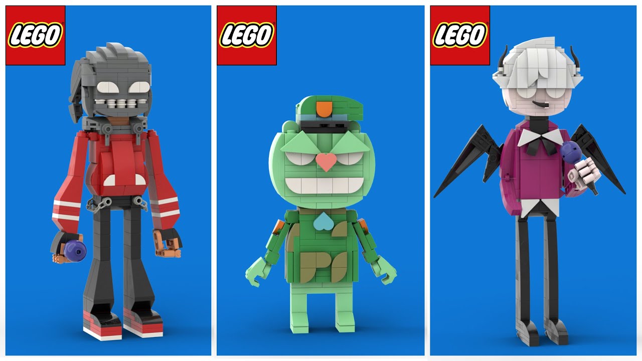 Lego Friday Night Funkin Mods - Flippy, Selever, Agoti, FNF moc - YouTube