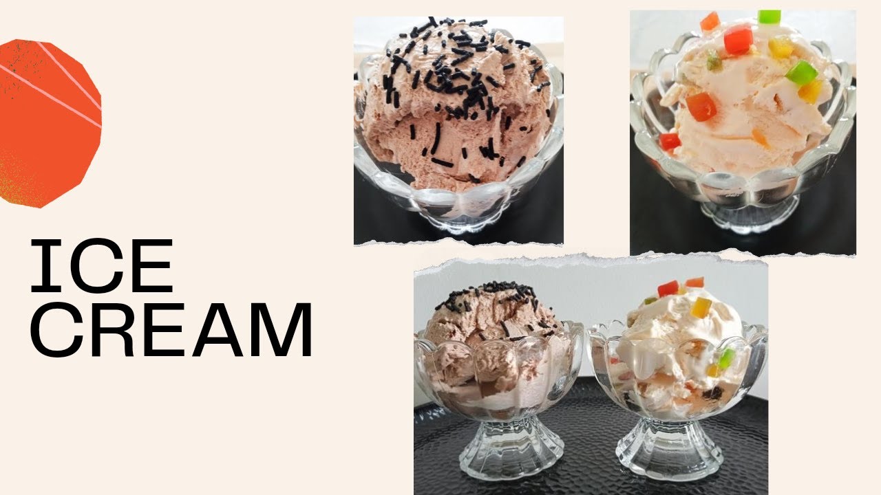 Ice cream recipe | 2 ingredient icecream| chocolate & tutti frutti ...