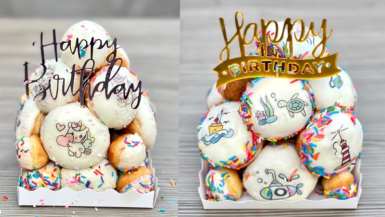 Donat ulang tahun untuk si kecil - YouTube