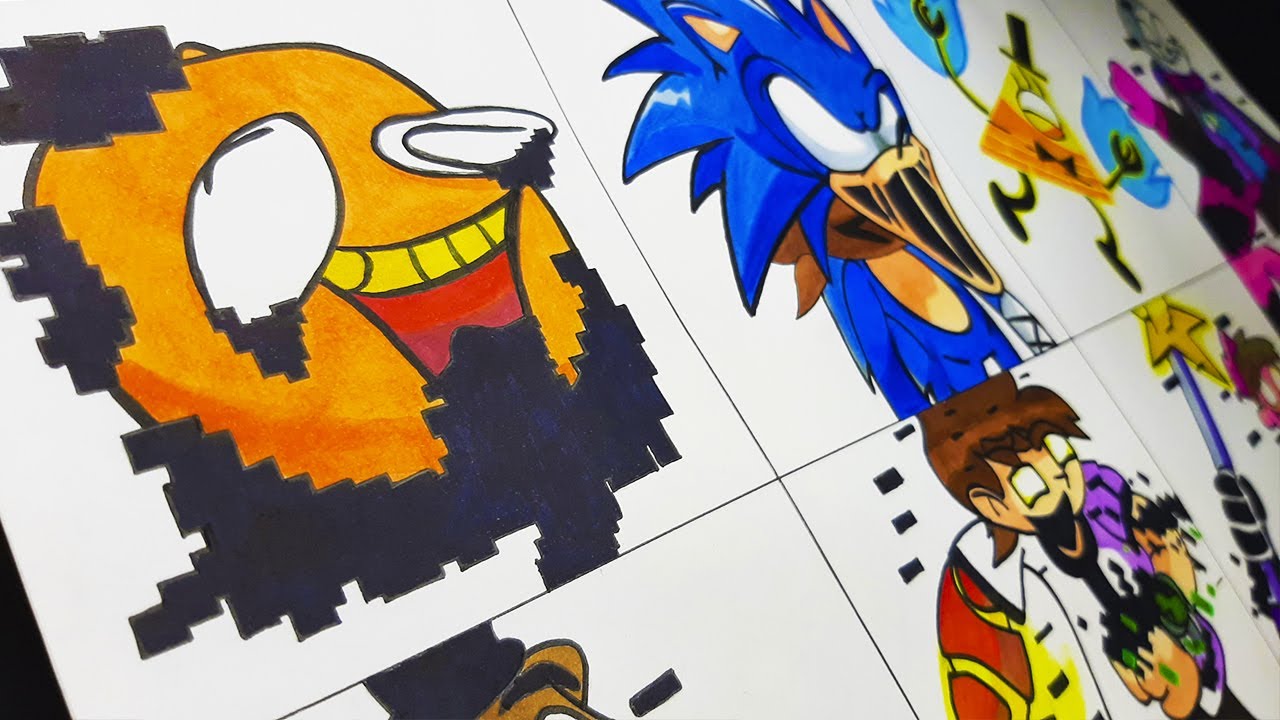 Drawing FNF (Friday Night Funkin) - Glitched Legends (Learn With Pibby ...
