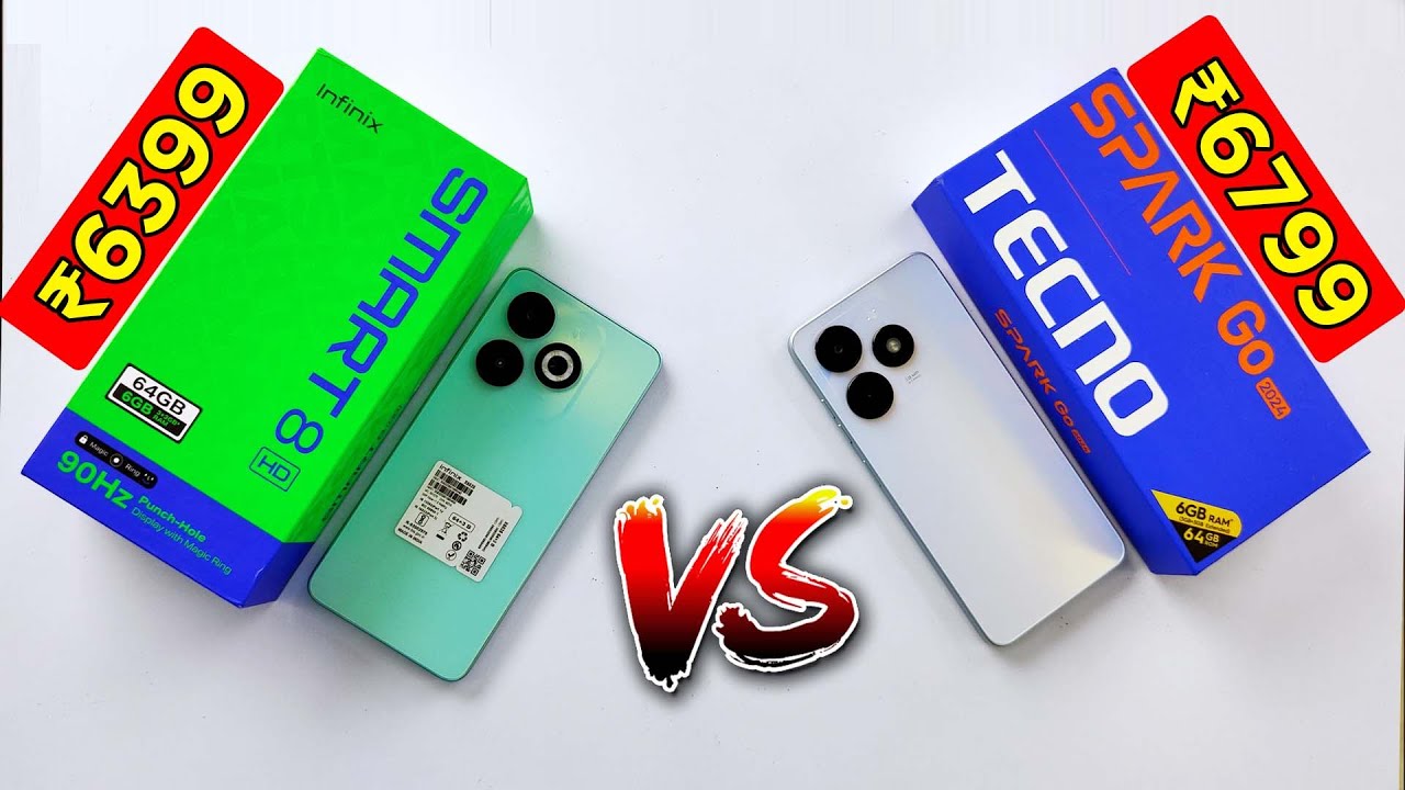 🔥 Infinix Smart 8 HD vs Tecno Spark GO 2024 - BEST Smartphone Under ...