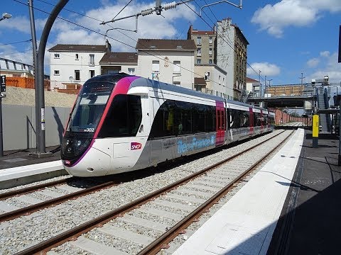 Tramway T11 Express Épinay-sur-Seine - Le Bourget Citadis Dualis - YouTube
