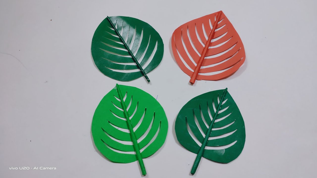 How to make easy origami paper leaves ||DIY paper leaf 🍀|| - YouTube
