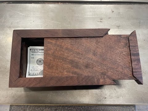 Secret Sliding Lid Money Box Made ONLY with a Tablesaw - YouTube