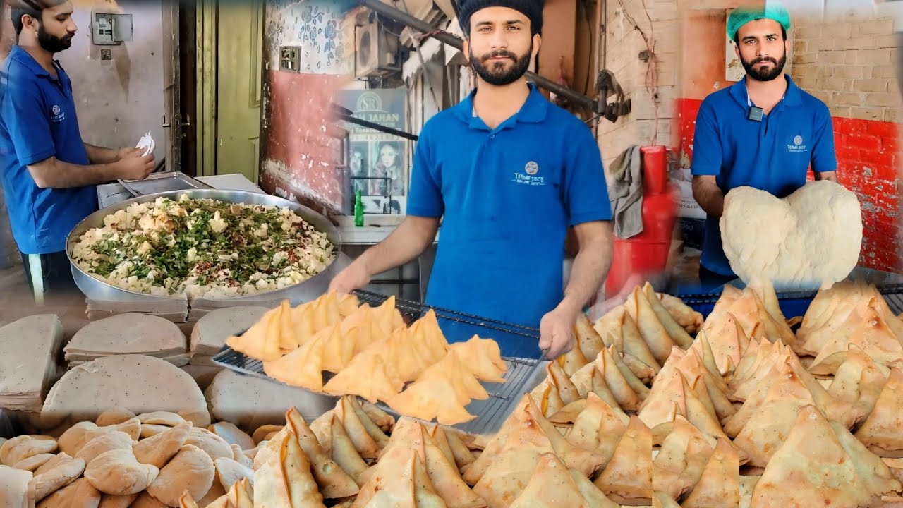 Huge Samosa Making Process | Biggest Samosa Making in Lahore |Biggest ...