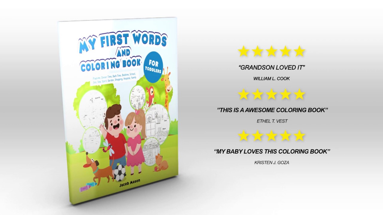 My First Words And Coloring Book For Toddlers - YouTube