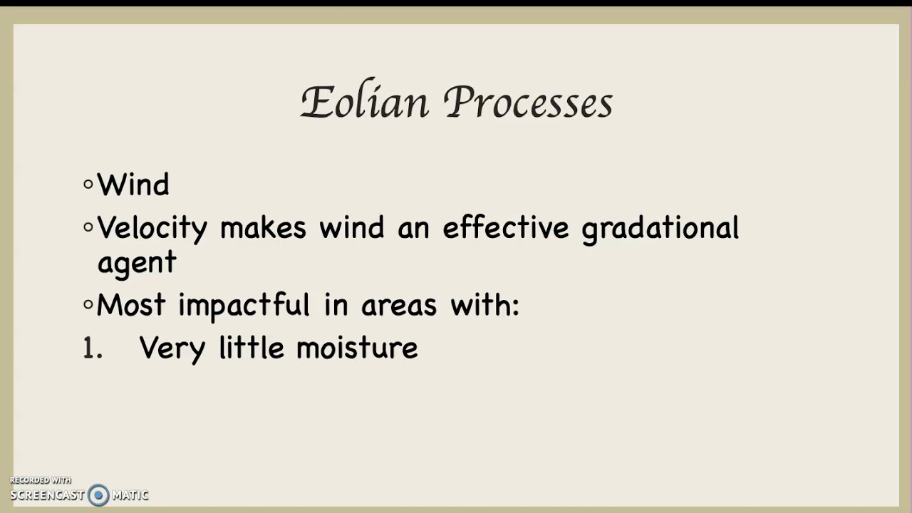Eolian Processes Introduction - YouTube