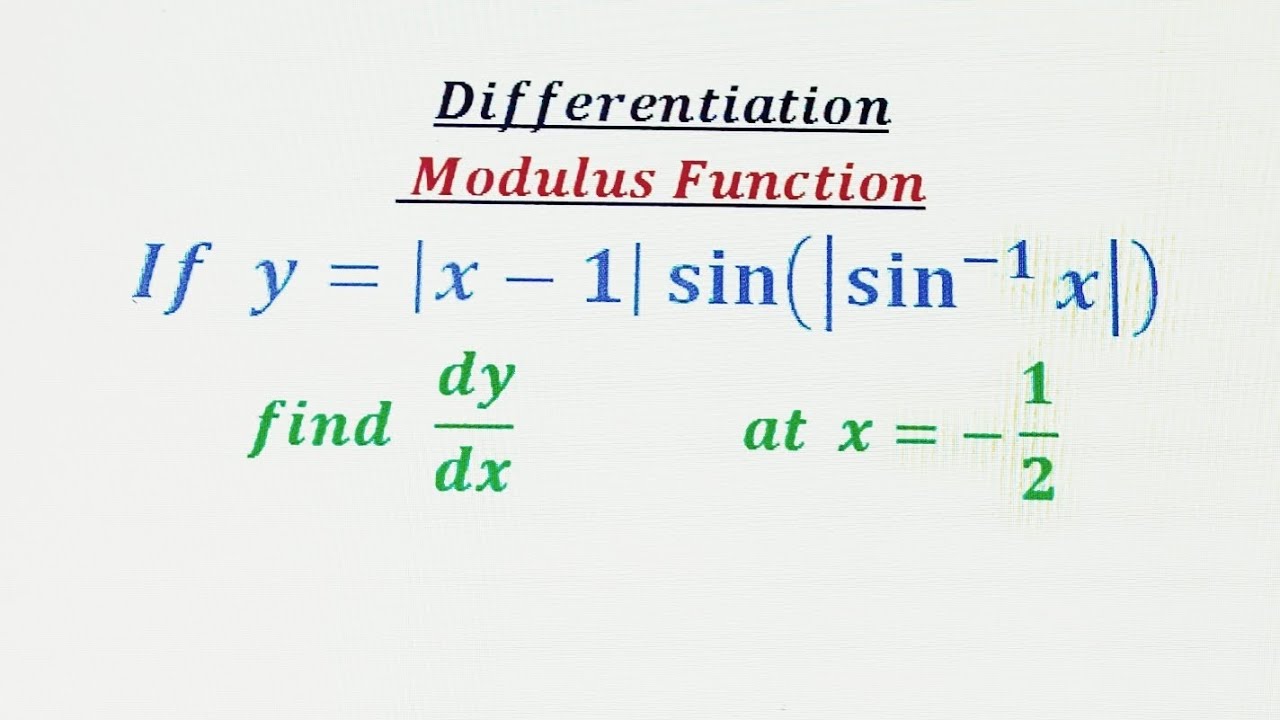 Differentiation Of A Function Involving Mod Function How To Simplify Differentiation Of A Function Involving Mod Function How To Simplify