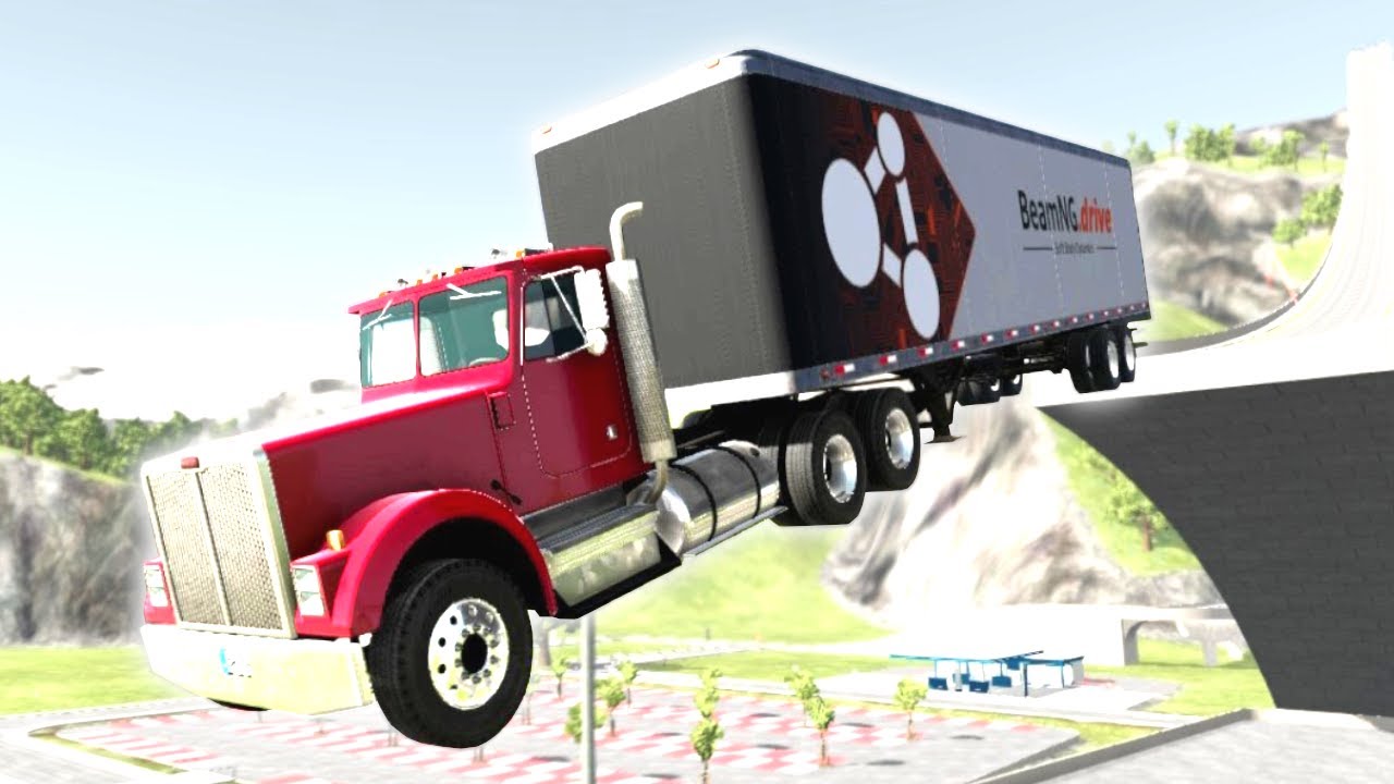 BeamNG Drive mega ramp crash compilation - HUGE PILE-UP - YouTube