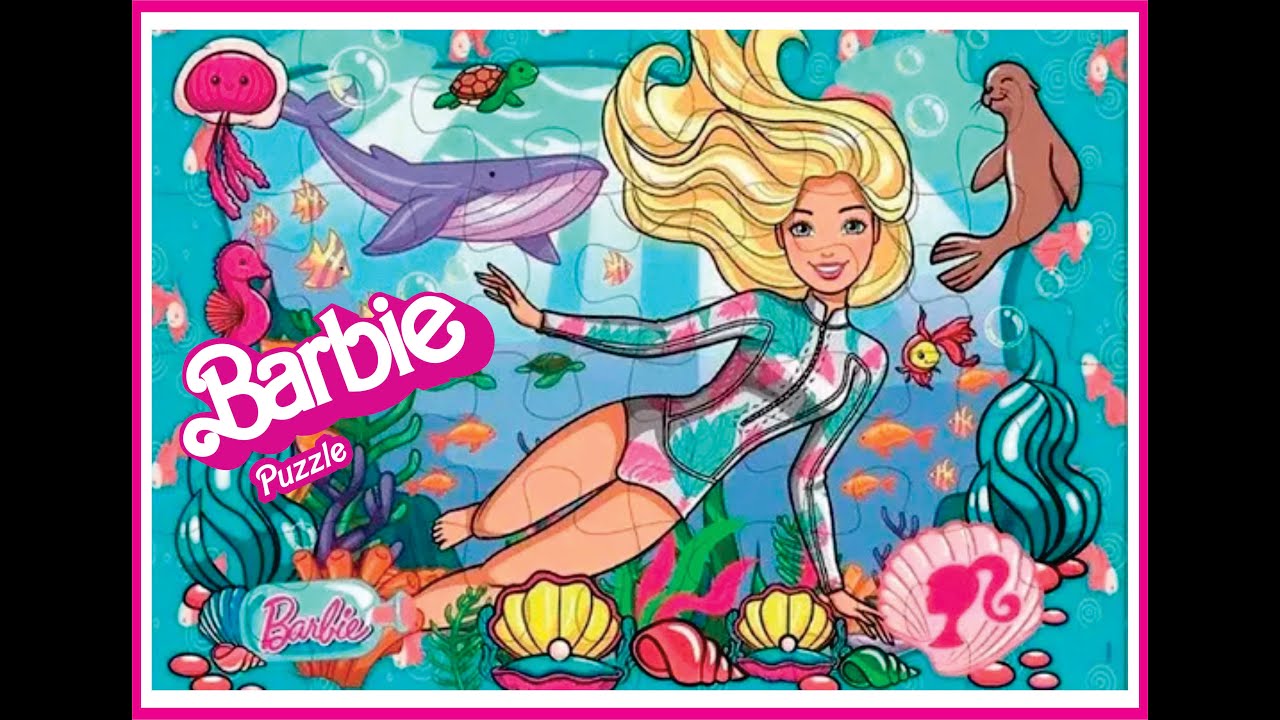 Barbie under the Sea with the Animals - Fantastic Jigsaw Puzzle - Learn ...