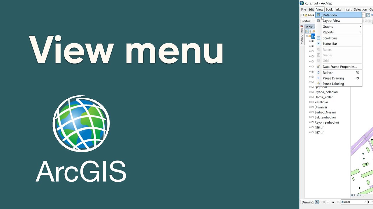 ArcGIS - View menu - YouTube