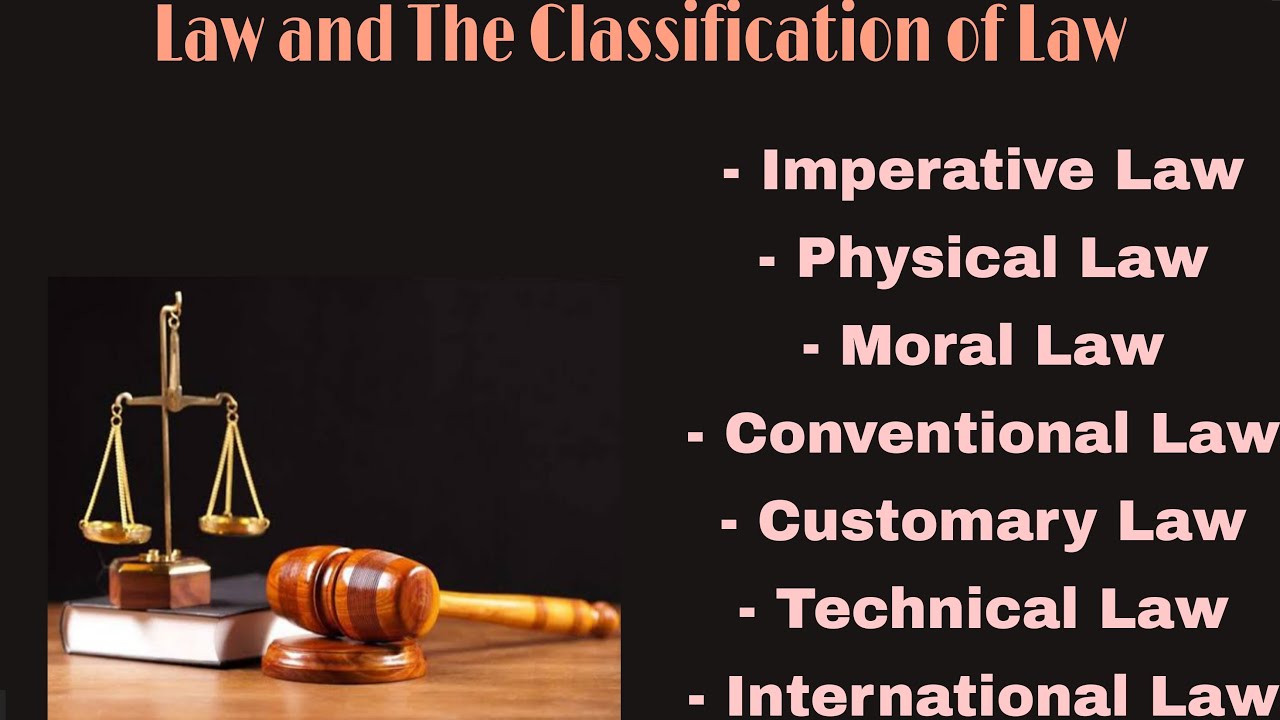 Law and The Classification of Law - YouTube